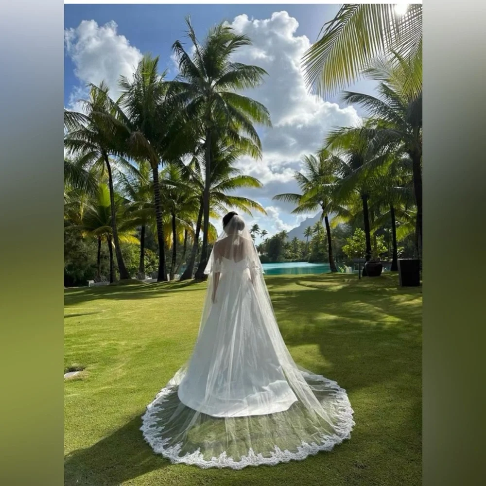 Bella Bridal | Accessories | Cathedral Floral Lace Wedding Veil | Poshmark